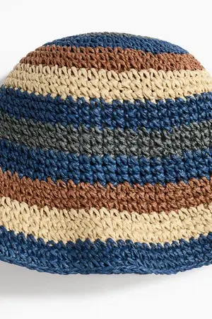 H&m Braided Straw Bucket Hat