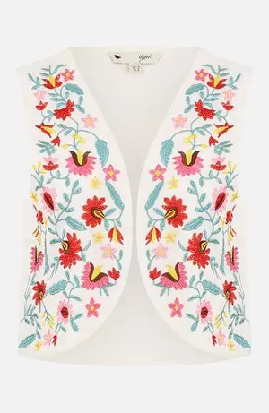 YUMI Folk Embroidered Cotton Waist Coat
