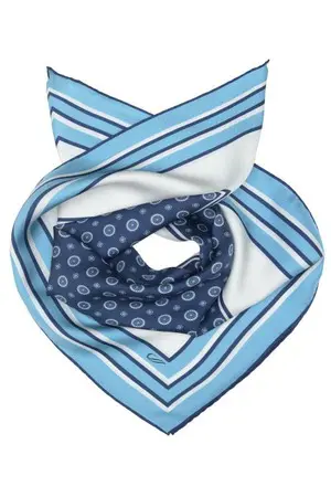 ELIZABETTA Aldosilk Neckerchief For Men Blue