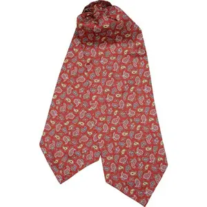 ELIZABETTA Sondrio Silk Paisley Cravat Red
