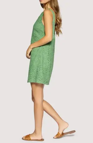 LOST + WANDER Marisol Floral Lace Shift Mini Dress