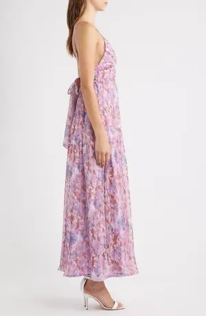 Lulus Shannon Tie Back Maxi Cocktail Dress
