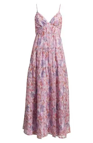Lulus Shannon Tie Back Maxi Cocktail Dress