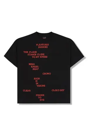 PLEASURES Indoors Graphic T-shirt - Black