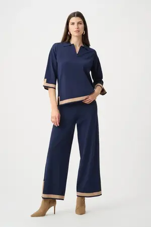 Joseph Ribkoff Sweater Knit Color Block Top