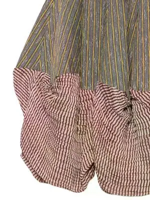 KIKO KOSTADINOV Stripe-pattern Bubble Hem Mini Skirt