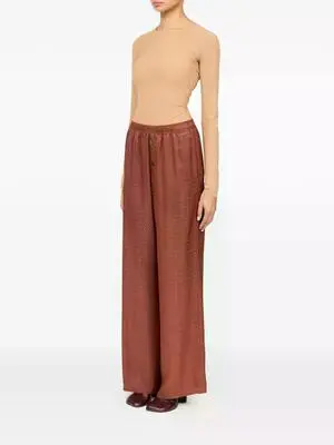 MAISON MARGIELA Wide-leg Jacquard Trousers - Brown
