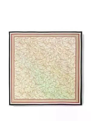 TRUSSARDI Greyhound-print Silk Scarf