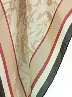 TRUSSARDI Greyhound-print Silk Scarf