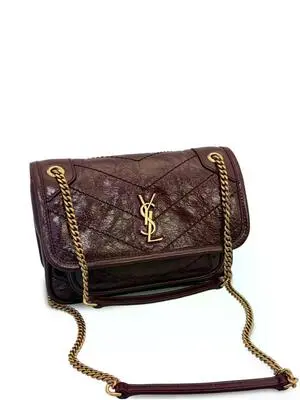 Saint Laurent Mini Niki Leather Shoulder Bag - Red