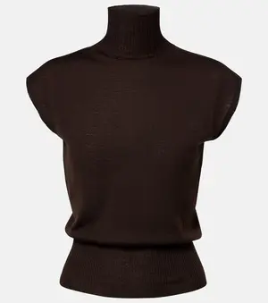 Rick Owens Virgin Wool Turtleneck Sweater - Brown
