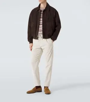 Eleventy Cotton-blend Corduroy Tapered Pants