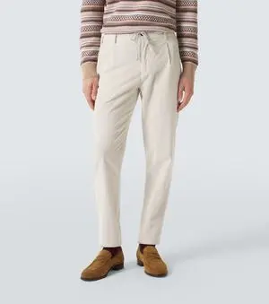 Eleventy Cotton-blend Corduroy Tapered Pants