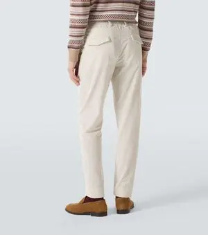 Eleventy Cotton-blend Corduroy Tapered Pants
