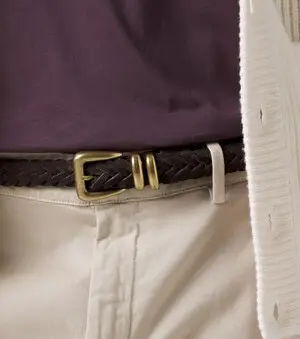 Eleventy Braided Suede Belt
