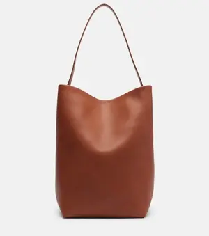 THE ROW N/s Park Large Leather Tote Bag - Brown