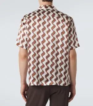 Frescobol Carioca Roberto Printed Silk Bowling Shirt - Multicoloured