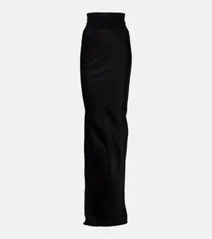 Rick Owens Coda Draped Satin Maxi Skirt