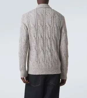 Eleventy Wool, Alpaca, Silk, And Polyamide-blend Zip-up Cardigan