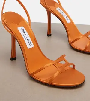JIMMY CHOO 1998 Leo Satin Sandals