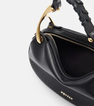 Alexander McQueen Wishbone Mini Leather Top-handle Bag - Black
