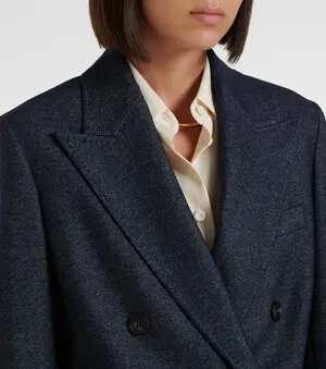 Eleventy Double-breasted Peak Lapel Blazer