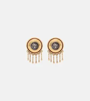 Versace Medusa Medallion Dangle Earrings - Gold