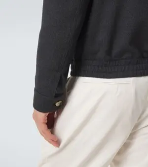 Brunello Cucinelli Virgin Wool Blouson Jacket - Grey