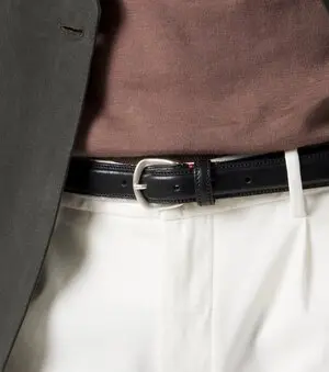 Eleventy Leather Belt