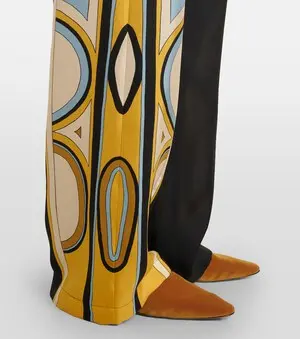 La DoubleJ Club Printed Silk Twill Wide-leg Pants - Multicoloured