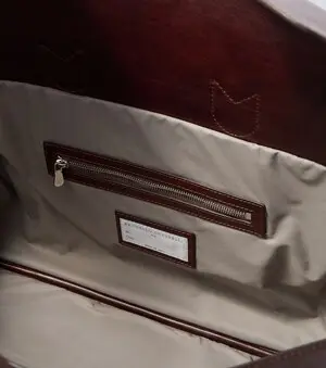 Brunello Cucinelli Leather-trimmed Duffel Bag - Brown