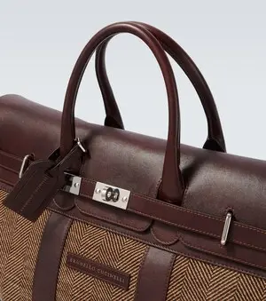 Brunello Cucinelli Leather-trimmed Duffel Bag - Brown