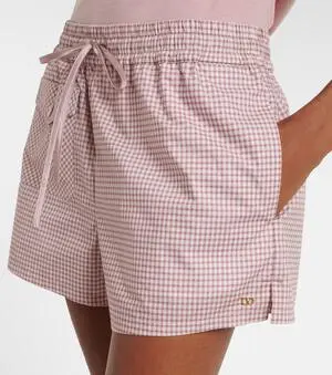 Valentino Garavani Gingham Cotton Shorts - Pink