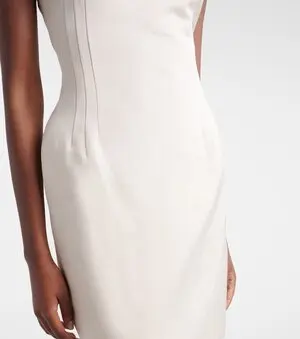 Magda Butrym Lace-trimmed Cotton And Silk Midi Dress