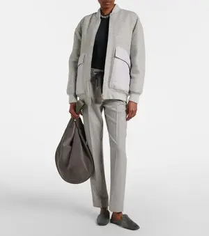 Eleventy Herringbone Wool-blend Down Jacket