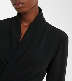 Rick Owens Draped Wrap Dress In /grizzly
