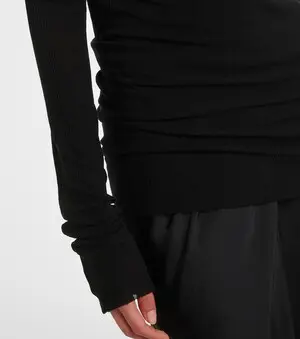 Rick Owens Ribbed-knit Jersey Top