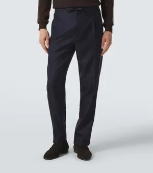 LARDINI Wool Slim Pants