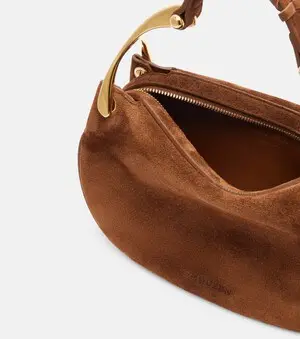 Alexander McQueen Wishbone Mini Suede Top Handle Bag - Brown