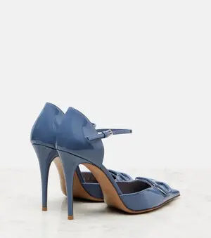 Valentino Garavani D'orsay Patent Leather Pumps - Blue