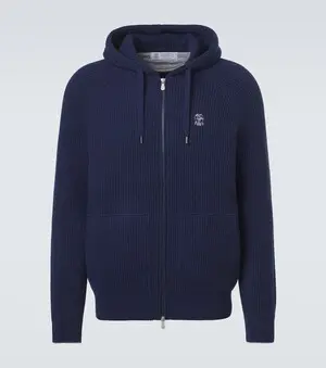 Brunello Cucinelli Ribbed-knit Cashmere Zip-up Cardigan