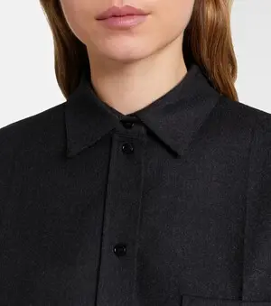 Victoria Beckham Ellys Wool Flannel Shirt