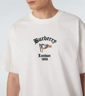Burberry Embroidered Cotton Jersey T-shirt