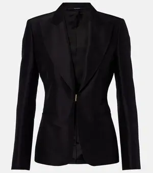 Gucci Silk Faille Blazer - Black