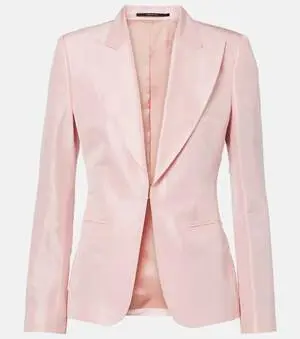 Gucci Silk Faille Blazer - Pink
