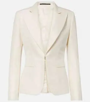 Gucci Gucci Silk Faille Blazer White