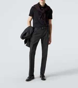 Kiton Cotton Polo Shirt - Black