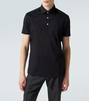 Kiton Cotton Polo Shirt - Black