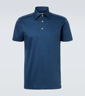 Kiton Cotton Polo Shirt - Blue