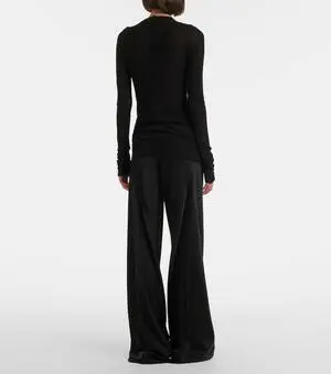 Rick Owens Wide-leg Bias Cady Crêpe Pants